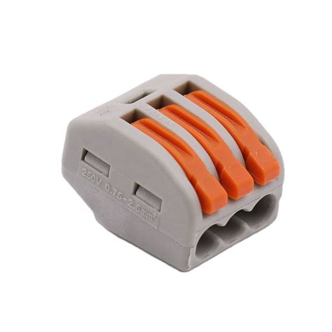 Universal Wire Splitter Terminal Block Pct 213 Compact Wiring Cable Connector Led Lamp Push In