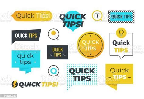 조언 모양 빠른 팁 도움이 트릭 엠 블 럼 및 로고 팁 알림 배너 디자인 유용한 조언 배지의 벡터 집합 조언에 대한 스톡 벡터 아트 및 기타 이미지 Istock