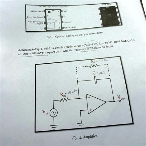 Opamp Pinout Diagram Offset Null Inverting Input Nc V Non Inverting Input V Output