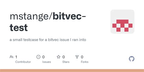 github mstange bitvec test a small testcase for a bitvec issue i ran