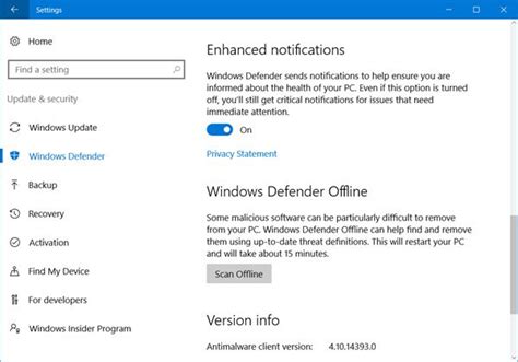 Perform Windows Defender Offline Scan At Boot Time In Windows 1110