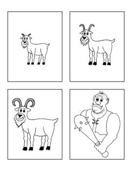 Coloring Pages 3 Billy Goats Gruff Troll