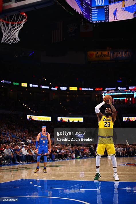 Lebron James Of The Los Angeles Lakers Shoots A Free Throw During The