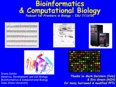 Bioinformatics And Computational Biology