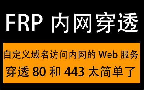【frp内网穿透】自定义域名访问内网web服务和为本地启用 frp使用和 小白萌新教程 一看就会 哔哩哔