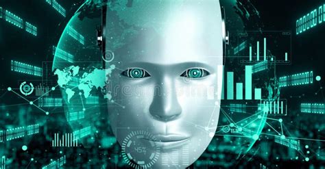 Future Financial Technology Controll By Ai Robot Huminoid Uses Machine Learning Stock