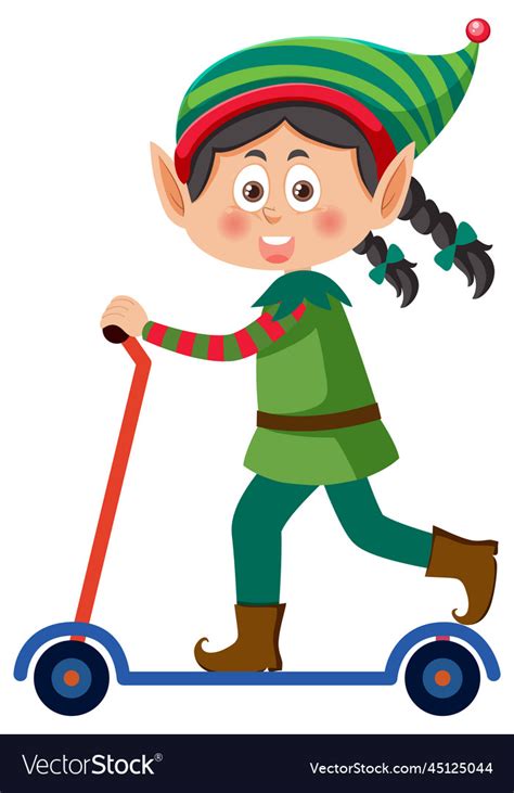 Cute Elf Cartoon Character Isolated Royalty Free Vector