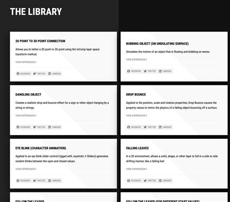 New Ae Expressions Library Is Open Raftereffects