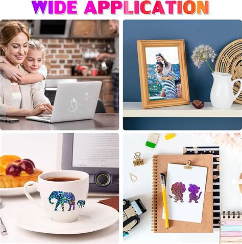 20 매 스티커 용지 지우기 A4 비닐 스티커 용지 보석 반점이있는 자체 접착 방수 투명 필름 레인 Temu Korea