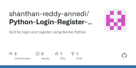 Github Shanthan Reddy Annedi Python Login Register Gui Gui For Login And Register Using
