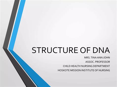 Structure Of Dna Replication And Protein Synthesis Ppt