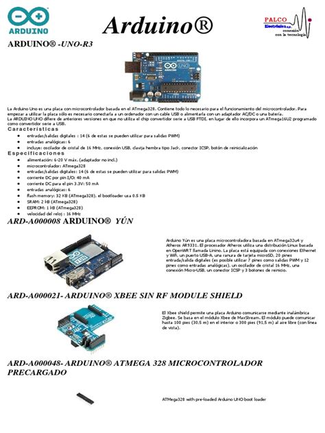Arduino Componentes Descargar Gratis Pdf Arduino Usb
