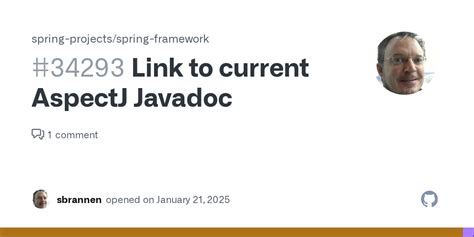 Link To Current Aspectj Javadoc · Issue 34293 · Spring Projectsspring
