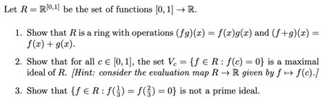 solved let r r[0 1] be the set of functions [0 1]→r 1 show