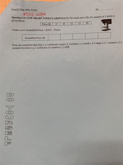 Solved Exam2 Stat 4301 5390 Dc Question 2 6 Use Sharp