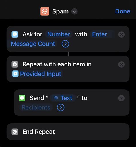 What Am I Doing Wrong That Doesnt Let The Send Message Prompt Repeat R Shortcuts2