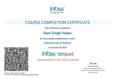 Ram Singh Yadav On Linkedin Python Introductiontopython Certificate Learningjourney