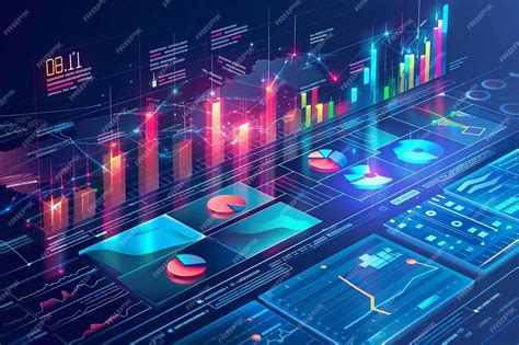 Premium Photo Illustration Of Business Data Graph Analysis Business