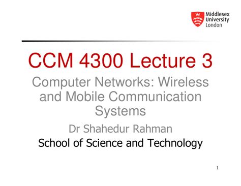 [ppt] ccm 4300 lecture 3 computer networks wireless and mobile