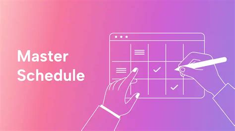 Master Schedule Why Its Necessary For Project Management Motion Motion