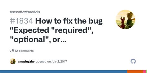 How To Fix The Bug “expected Required Optional Or Repeated
