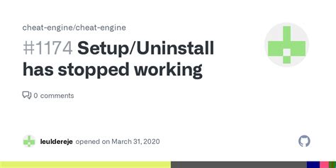 Setupuninstall Has Stopped Working · Issue 1174 · Cheat Enginecheat