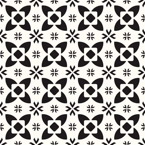 Vector Geometric Abstract Seamless Monochrome Pattern Texture
