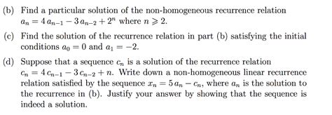 Solved Find A Particular Solution Of The Non Homogeneous