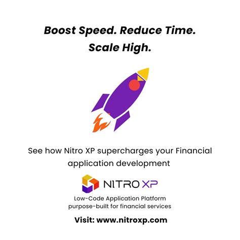 Speed Up Your Financial Application Development With Nitro Xp Nitro Xp Posted On The Topic