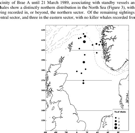 Sightings Of Killer Whales From Offshore Installations Bathymetry Dot