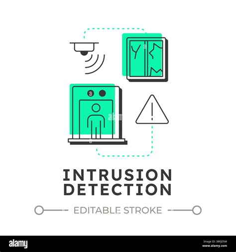 Intrusion Detection Flat Outline Concept Icon Stock Vector Image And Art Alamy
