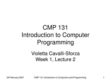 Ppt Cmp 131 Introduction To Computer Programming Powerpoint Presentation Id90184