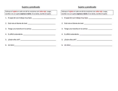 Sujeto Y Predicado Profe Social