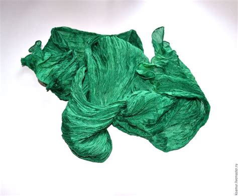 шарф изумрудно зелёный шёлковый натуральный шёлк эксельсиор Ts Pure Silk Scarf Etsy
