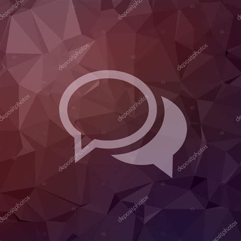 Two Overlapping Bubbles In Flat Style Icon Stock Vector Image By