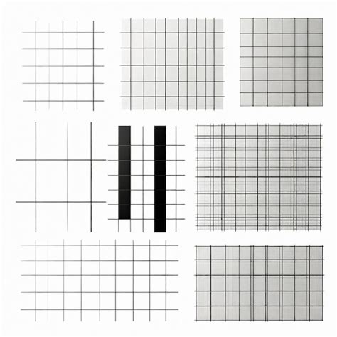 Grid Vector Set White Background Isolated A High Quality Premium Ai Generated Vector