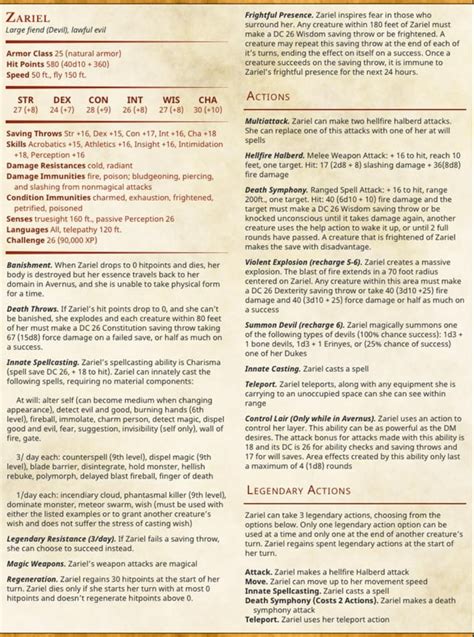 Zariel Stat Block Online Orders Gt