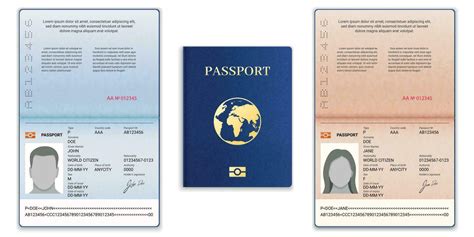Passport Template International Open Passport With Sample Personal