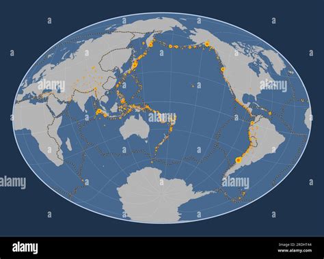 Shape Of The New Hebrides Tectonic Plate On The Solid Contour Map In The Fahey Oblique