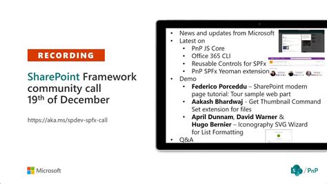 Sharepoint Pnp Spfx And Javascript Sig Community Call 19th Of