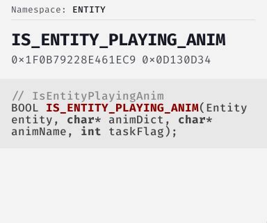 IsEntityPlayingAnim FiveM Natives Cfx Re Docs
