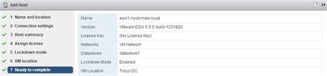 Add ESXi Host To VCenter Server Inventory VMware ESXi
