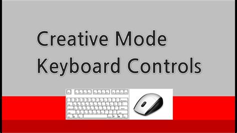 Minecraft Creative Mode Keyboard Controls Youtube