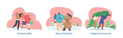 사랑하는 커플 캐릭터가 있는 고립된 요소는 크리스마스 휴가를 준비합니다 선물을 들고 있는 남자와 여자 소나무 애정이 어린에 대한 스톡 벡터 아트 및 기타 이미지 Istock