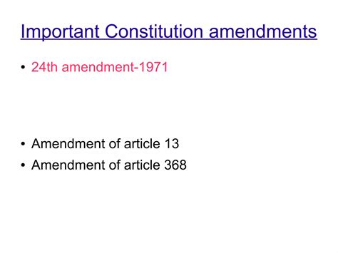 24th Amendment Of Indian Constitution Ppp Ppt