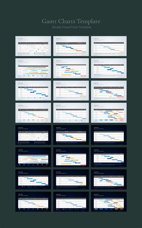 Gantt Charts PowerPoint Template Download PowerPoint