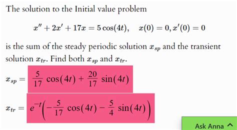 solved the solution to the initial value