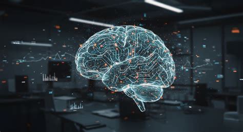 Digital Brain Neural Network Artificial Intelligence Technology Concept Futuristic Stock