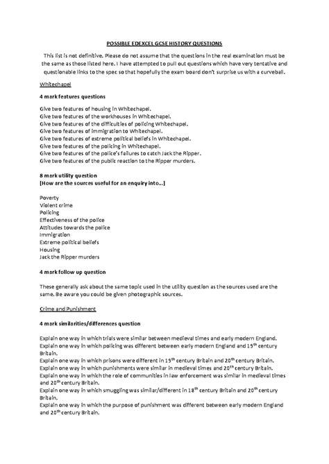 Edexcel Gcse 9 1 History Crime And Punishment In Britain Revision Guide And Workbook