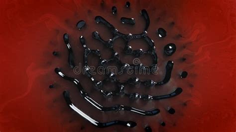 Microscopic Footage With Organisms And Abstract Shapes With Fluid Stock Video Video Of Black